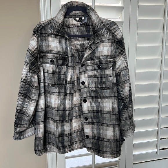 H&M | Tops | Hm Plaid Shacket | Poshmark
